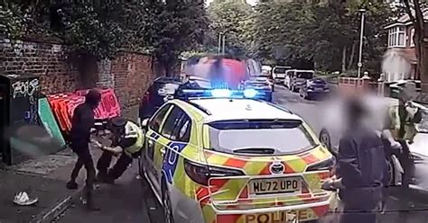 Horrifying Footage Shows Moment Police Officer Is Stabbed In Neck