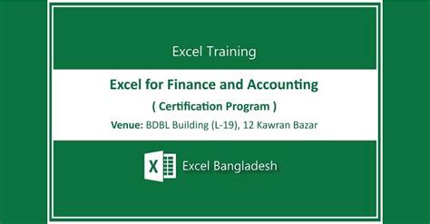 Microsoft Excel For Finance And Accounting Course In Dhaka Bangladesh