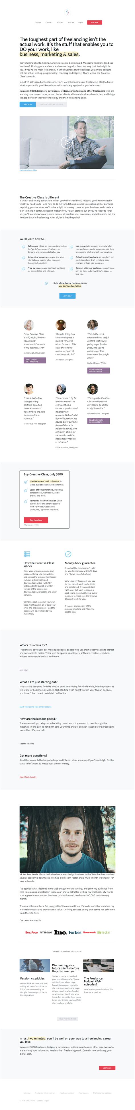 Creative Class Good Landing Pages Good Landing Pages