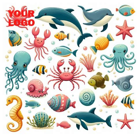 海洋の生物多様性 プレミアムベクター