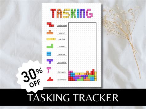 Tasking Adulting Tracker A Journal Page PRINTABLE Tracker Monthly Tracker Habit Tracker