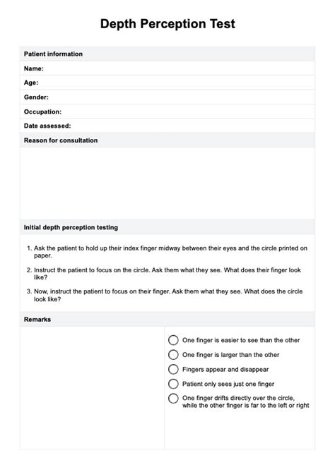 Depth Perception Test