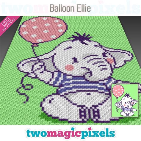 Balloon Ellie C2c Graph Sc Graph Cross Stitch Graph By Two Magic