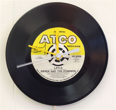 Layla By Derek And The Dominos Eric Clapton 45 Rpm Clock Derek