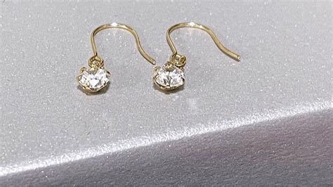 9791円引き 【新品未使用】ジュエリーツツミ K18 合成ダイヤモンド フックピアス 人気定番の