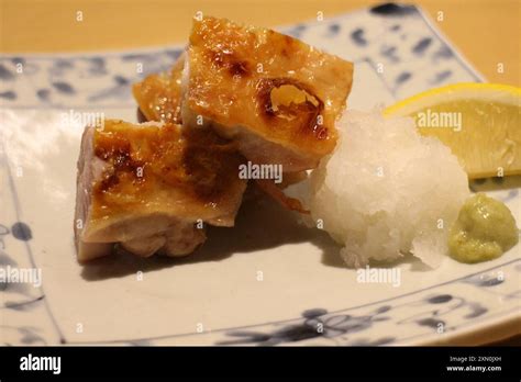 Japanese Cuisine Dried Chicken And Grated Daikon Radish In Kyoto