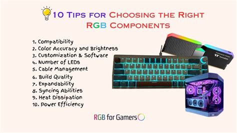Tips For Choosing The Right RGB Components RGB For Gamers