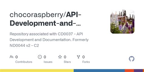 Github Chocoraspberry Api Development And Documentation Exercises Repository Associated With