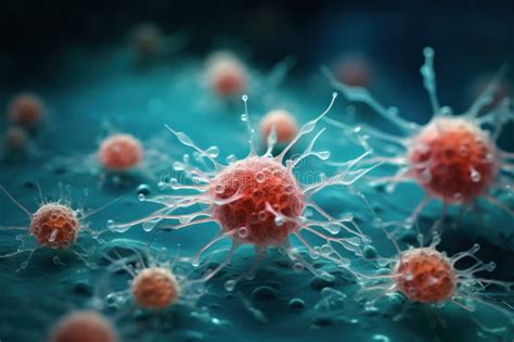 Macro View Of A Cancerous Tumor Cell That Is Attacking The Body