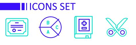 선 가위 수학 책 파이 차트 인포그래픽 및 인증서 템플릿 아이콘을 설정합니다 벡터 대수학에 대한 스톡 벡터 아트 및 기타 이미지 대수학 아이콘 가위 Istock