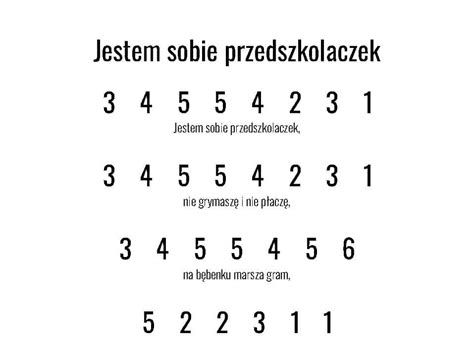 Jestem sobie przedszkolaczek jak zagrać na zanzie Proste nuty