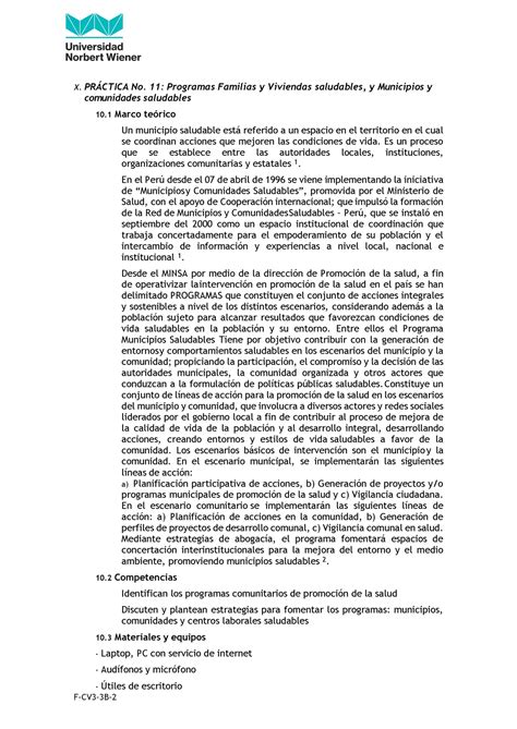 GUÍA DE PRÁ Cticas 10 PROMOCION DE LA SALUD GUÍA DE PRACTICA F CV3