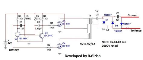 Simple Electric Fence Circuit