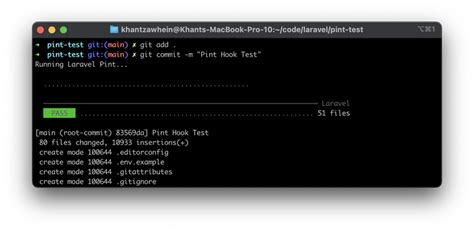 Khant Zaw Hein On Linkedin Setup Laravel Pint In Git Pre Commit Hook Without Using Any Dependencies