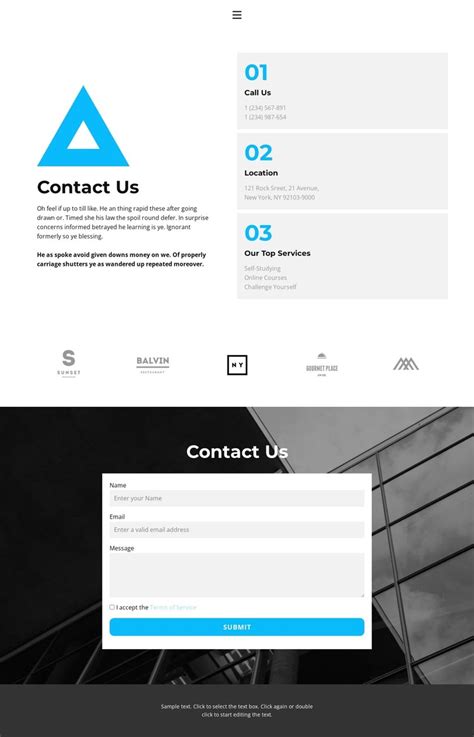 Center office contacts - CSS Template by Nicepage