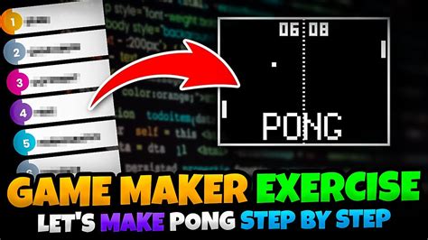 Gamemaker Exercise Lets Make Pong Step By Step Youtube