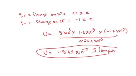 SOLVED The Ionic Bond The Equilibrium Separation Of Potassium K And Chlorine Cl Ions In
