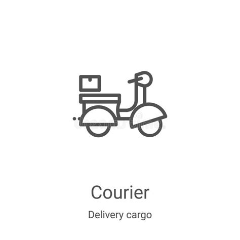 Courier Icon Vector From Delivery Cargo Collection Thin Line Courier Outline Icon Vector