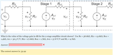 Solved What Is The Value Of The Voltage Gain In DB For The Chegg