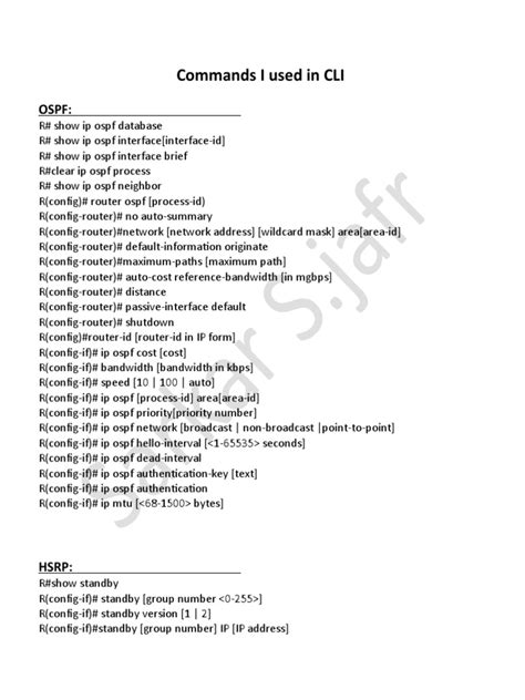 Commands I Used In Cli Pdf Ip Address File Transfer Protocol