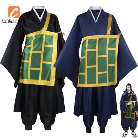 Anime Jujutsu Kaisen Geto Suguru Cosplay Full Set Costume Kasaya Coat
