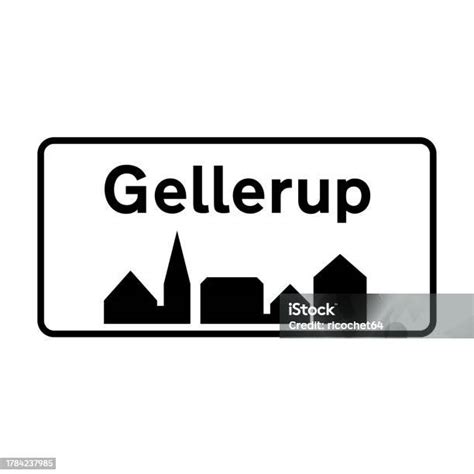 Panneau De Signalisation De La Région De Gellerup Au Danemark Vecteurs