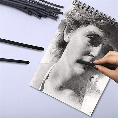 Kunst Houtskool Kunstenaar Tekening Houtskool Potloden Professionele