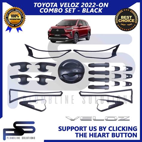 Toyota Veloz 2022 Onwards On Model Black Garnish Cover Garnish Set