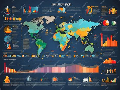 World Population Infographic Premium Ai Generated Image