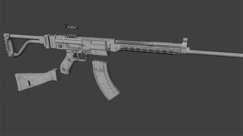 3d Model Ndr Rifle Vr Ar Low Poly Cgtrader