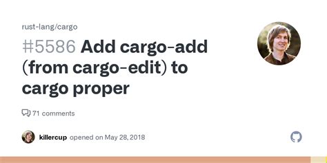 Add Cargo Add From Cargo Edit To Cargo Proper Issue Rust Lang Cargo GitHub