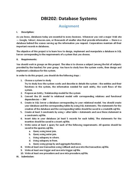 Designing And Implementing A Database For A Chosen System A Group