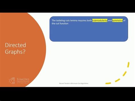 Free Video Minimum Isolating Cuts A New Tool For Solving Minimum Cut