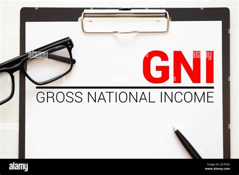 Gni Gross National Income Acronym Written In Notebook On Wooden