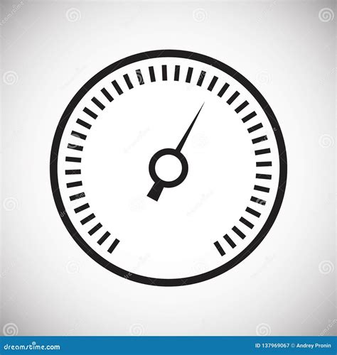 Analog Gauge Meter On White Background For Graphic And Web Design