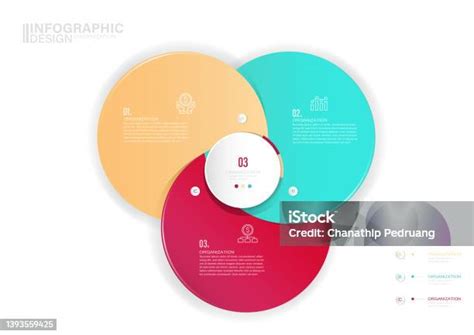 Lingkaran Infografis Vektor Diagram Siklus Dengan 3 Opsi Ilustrasi