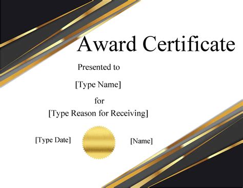 Free Certificate Template Powerpoint Instant Download