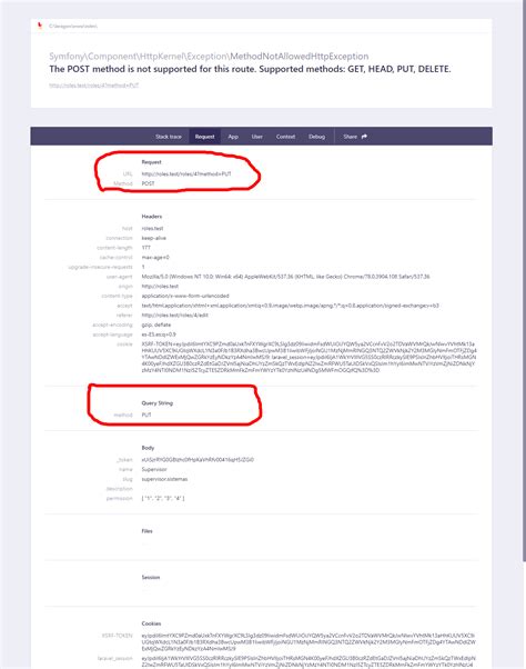 formularios No me funciona el método PUT en Laravel 6 3 Stack