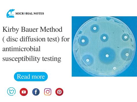 kirby bauer method disc diffusion test for antimicrobial susceptibility test microbial notes