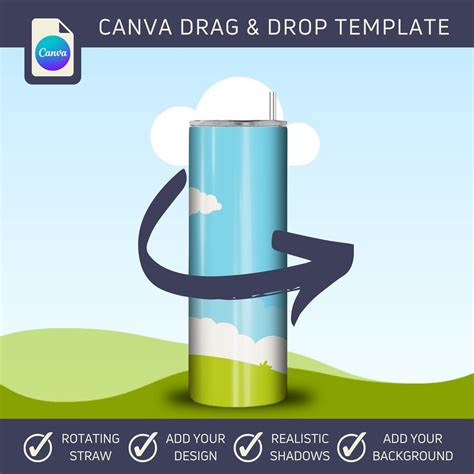 Animated Tumbler Canva Mock Up Template Edit In Canva Etsy