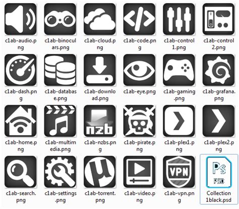 icon collections for docker folder plugin user customizations unraid