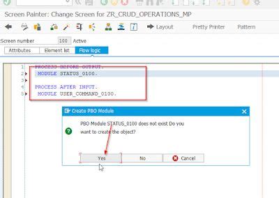 CRUD Operations In Module Pool Operator Name Change Pool
