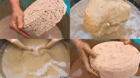 Gritty Mud Water Crumbling Soft Creamy Mud Concrete Water Crumbling