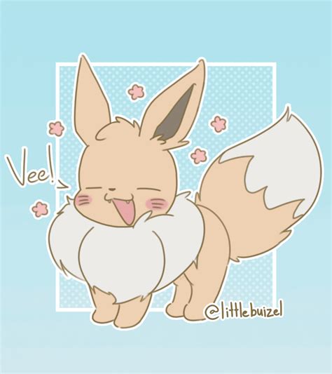 Fluffy Eevee By Littlebuizel On Deviantart