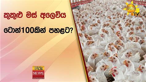 කුකුළු මස් අලෙවිය ටොන්100කින් පහළට Hiru News Youtube