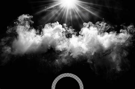 Premium Psd Smoky Shapes On Black Background