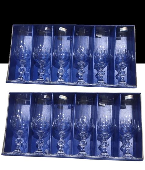 Champagne Glass 12 Crystal Bohemian Crystal Glasses Auction