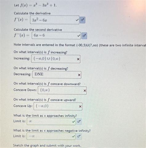 Solved Let F X X3−3x2 1 Calculate The Derivative F′ X