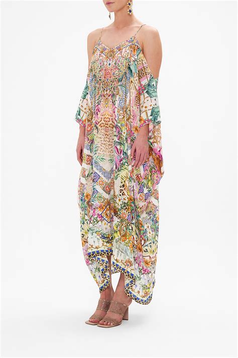 Shoestring Strap Kaftan Flowers Of Neptune Camilla Au Camilla