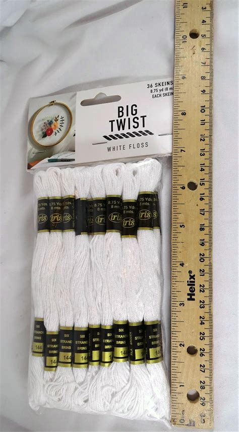 Big Twist White Floss 36 Skeins Sealed Needlecraft Needlework69 Etsy